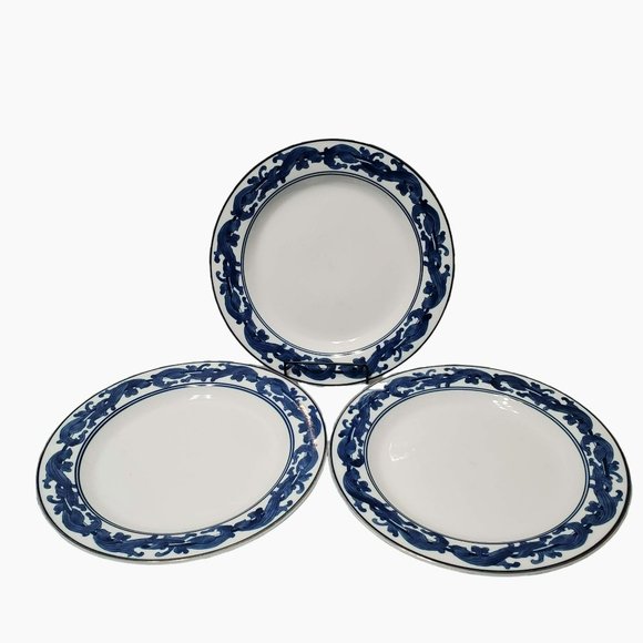 Bombay | Dining | Bombay Dinner Plates Set Of 3 Blue White Chinoiserie ...